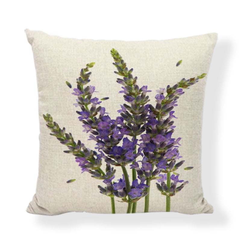 Lavender Throw Pillow Cover 18x18, Lavender Garden Outdoor Patio Pillow ...
