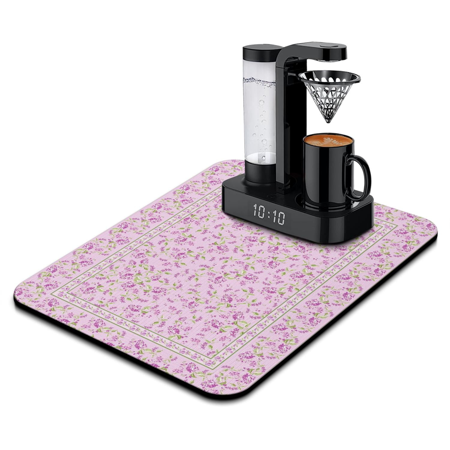 Lavender Violet Floral Lilac Drying Mat Absorbent Bar Mat Collapsible ...