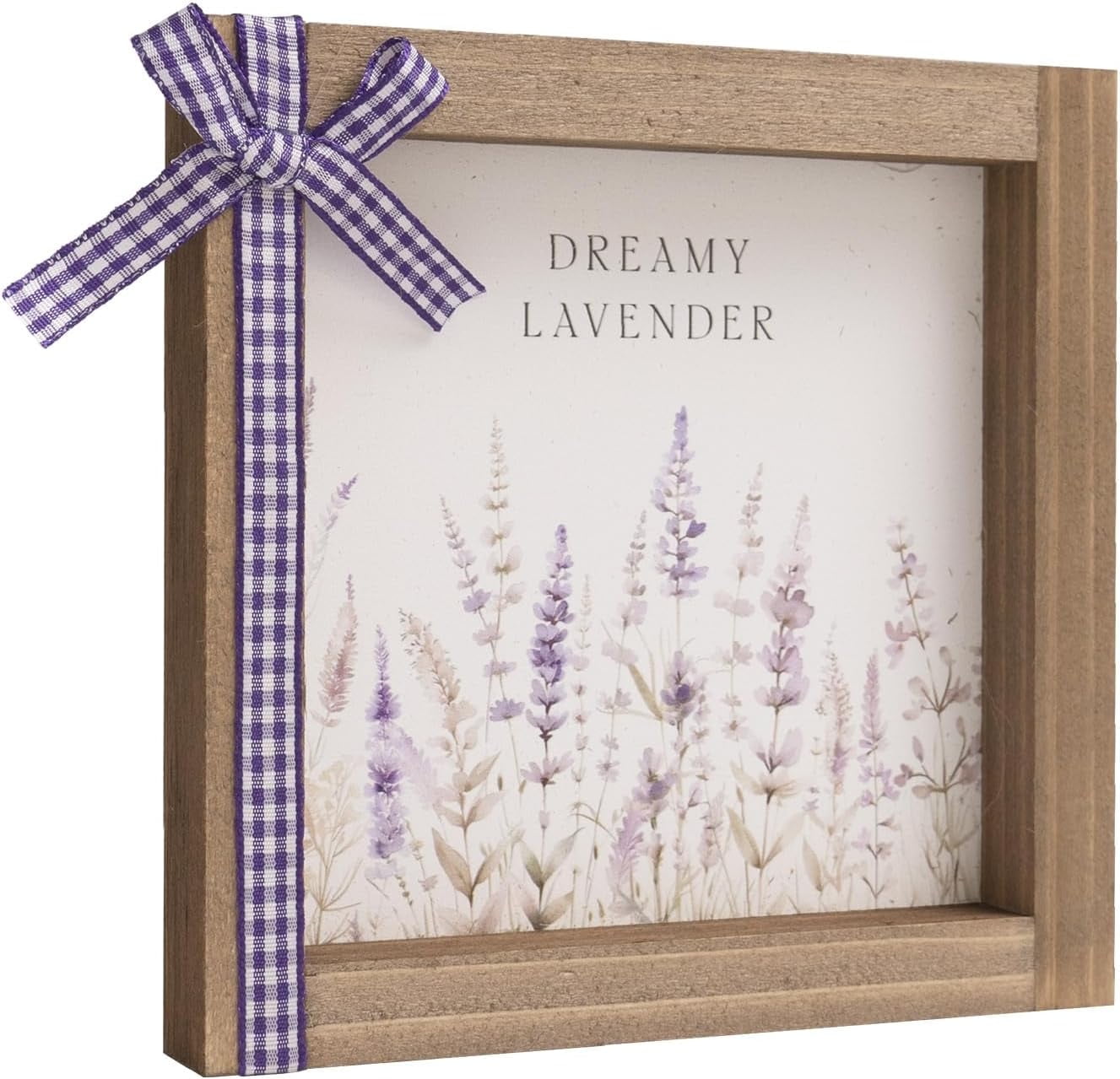 Lavender Wall Decor Art, Wooden 6 Inch Purple Pictures Dreamy Lavender ...