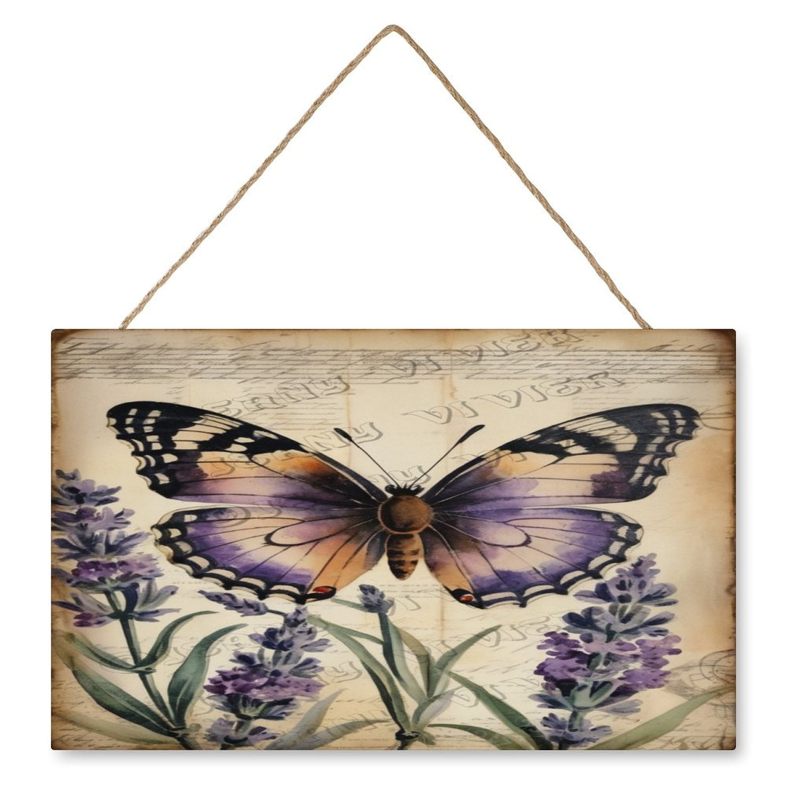 Lavender Wood Hanging Sign for Bedroom Living Room, Wood Wall Art ...