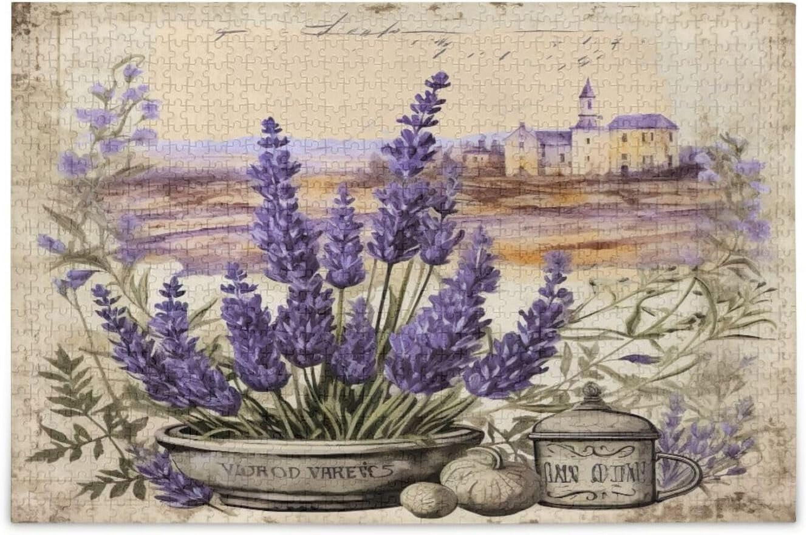Lavender Wooden Jigsaw Puzzles, Intellectual Entertainment Educational ...