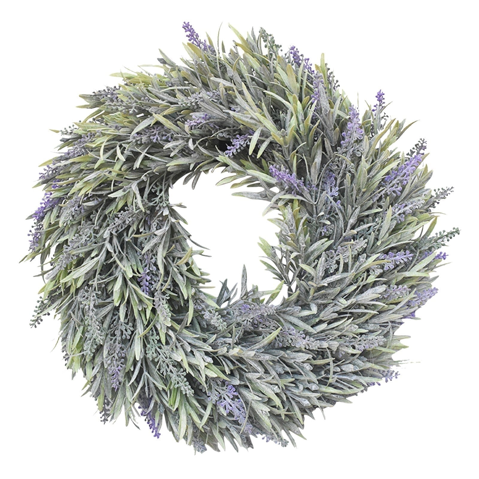 Lavender Wreath for Front Door, 13.77" Artificial Farmhouse Wreaths for ...