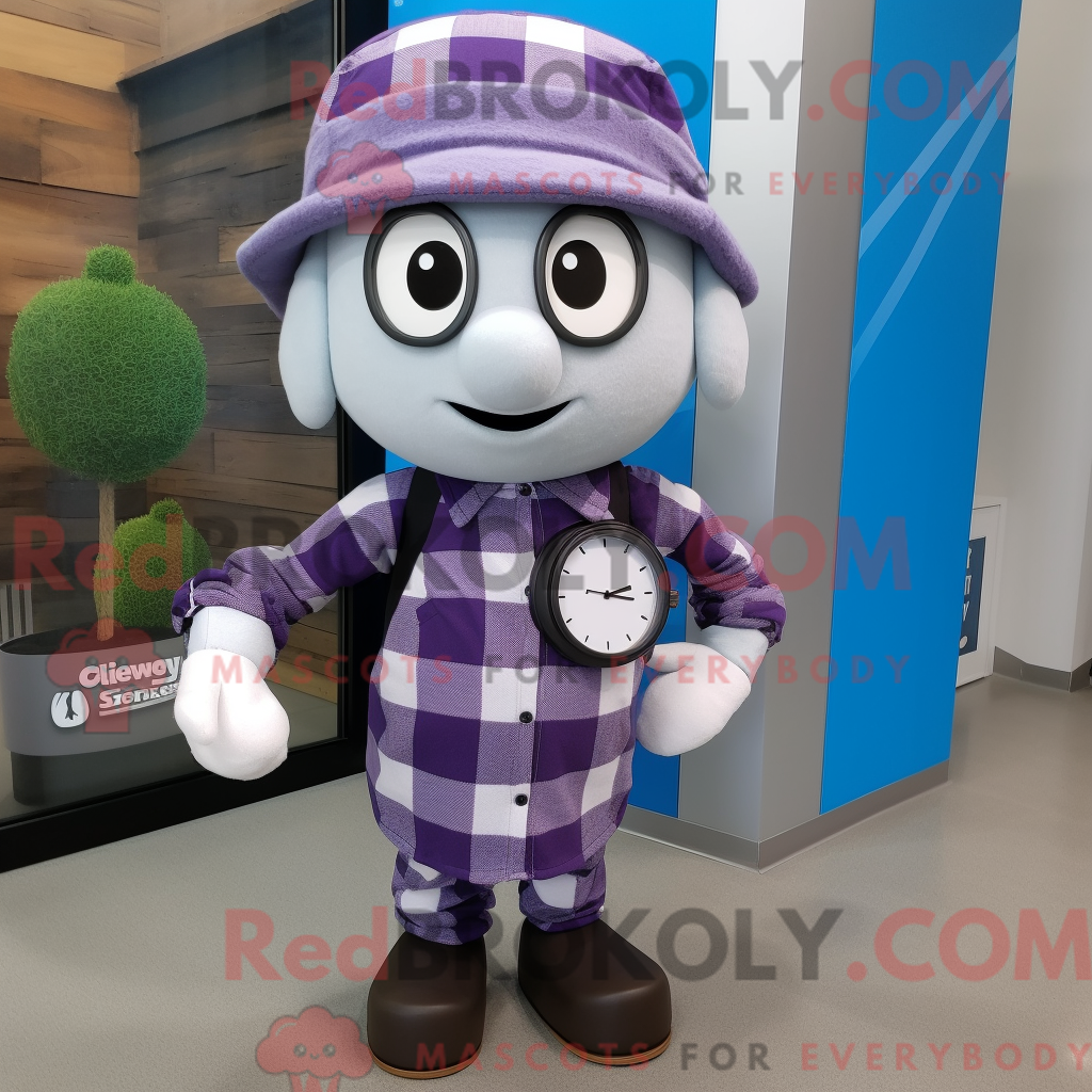 Lavender Wrist Watch REDBROKOLY mascot costume character dressed with a ...