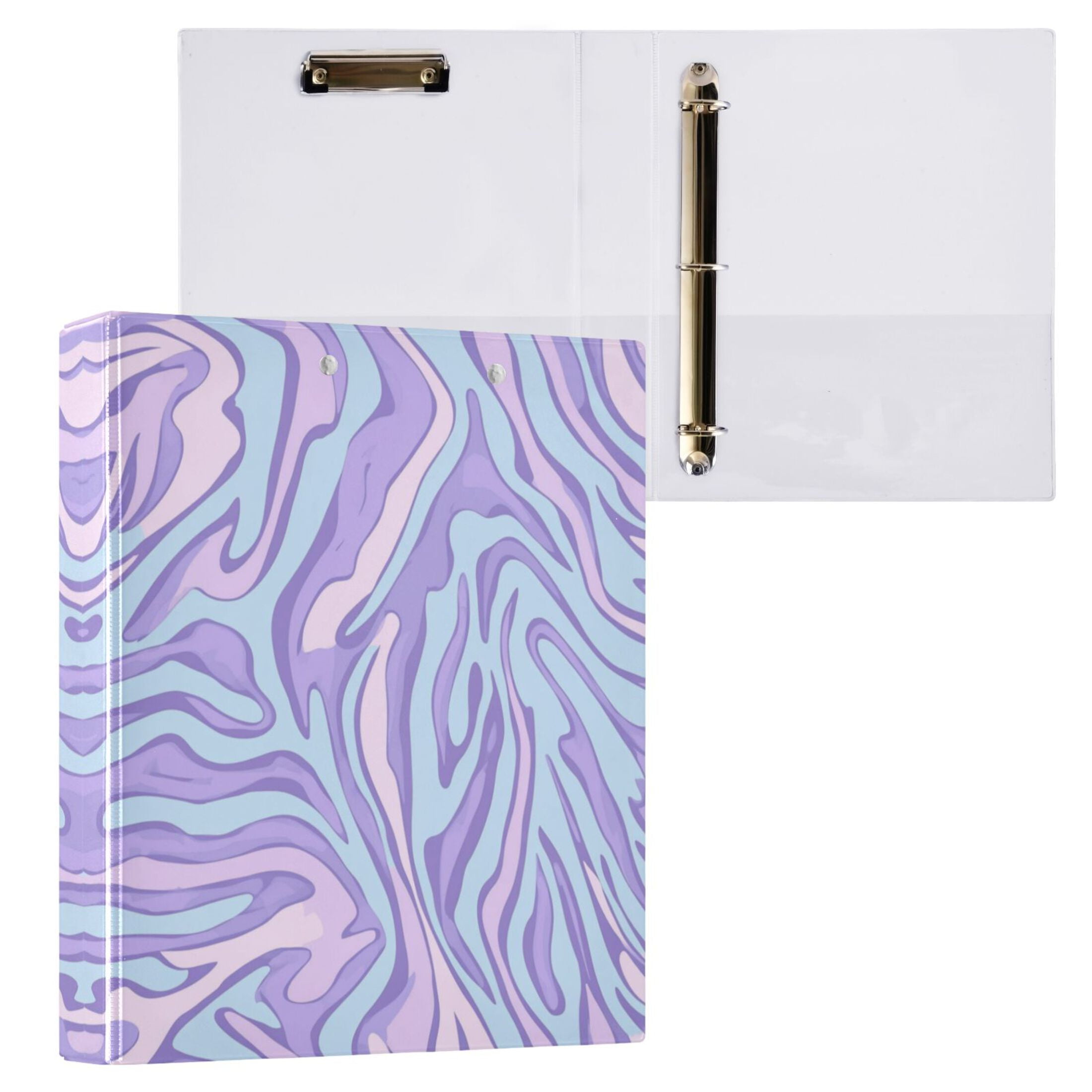 Lavender Zebra Print 3 Ring Hardcover Binders 1.5in Round Rings for ...