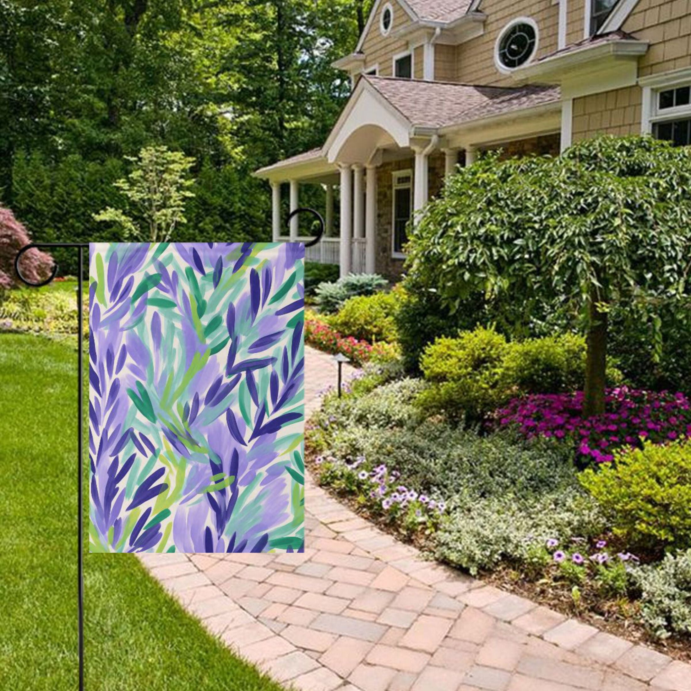 Lavender in Oil Painting Style Garden Flag 12x18 inch Double Sided ...