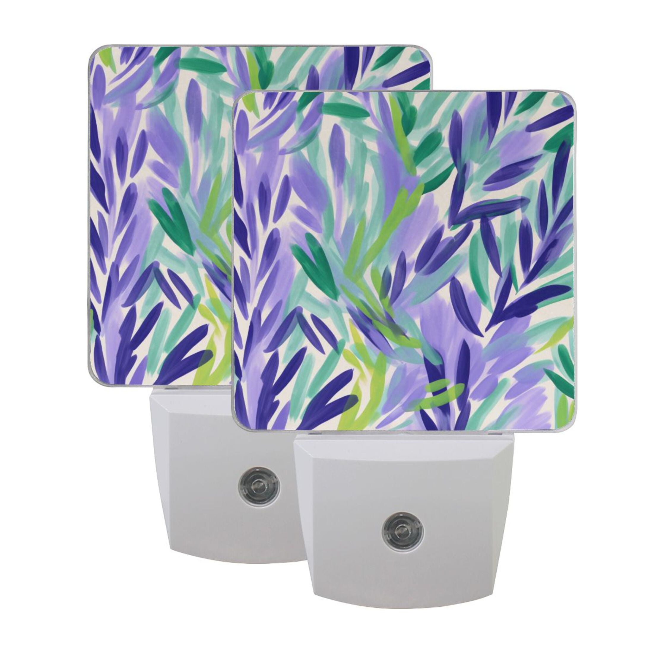 Lavender in Oil Painting Style LED Night Light with Smart Sensor Plug ...