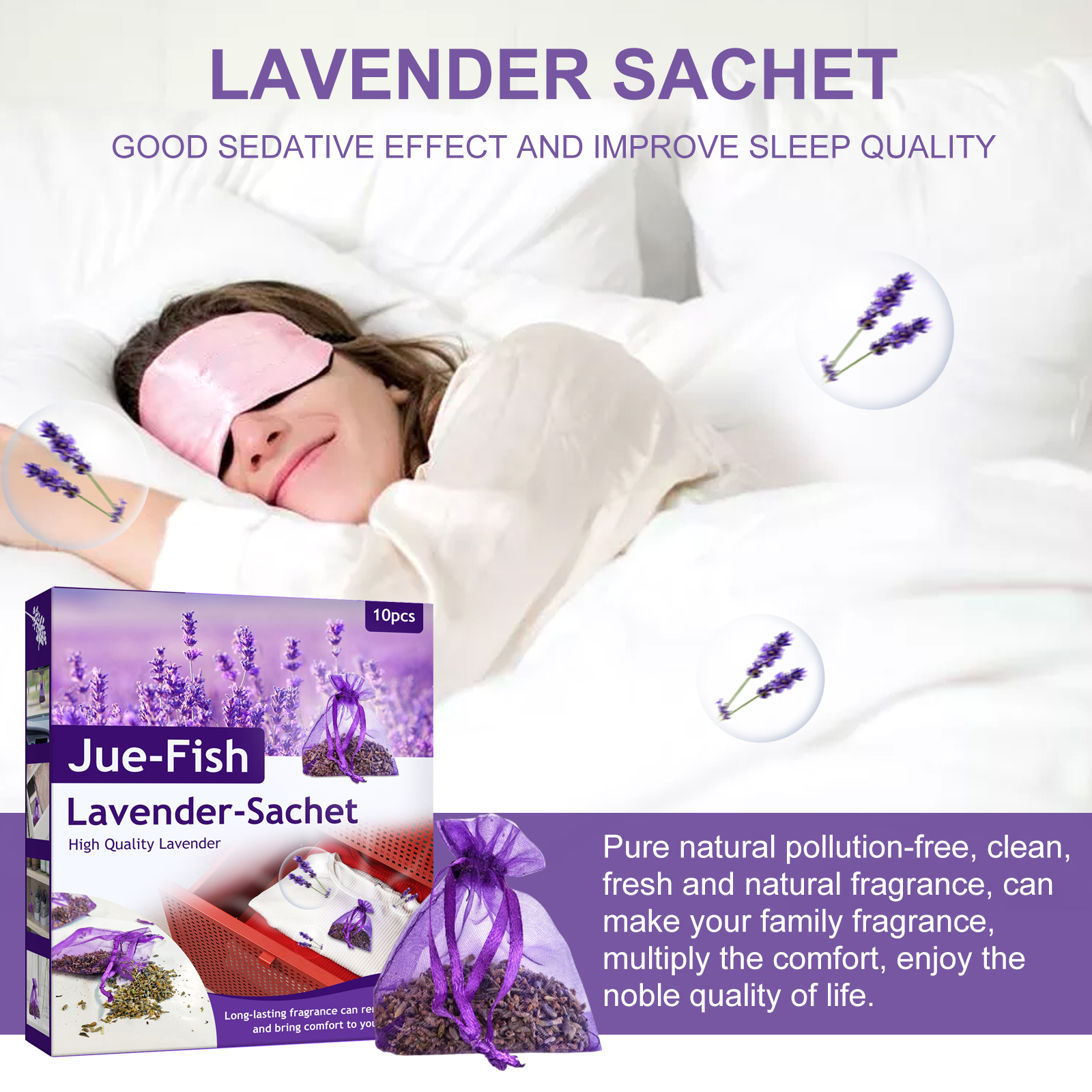 Lavender sachet, fragrance, car drawstring bag deodorizing sachet, car ...