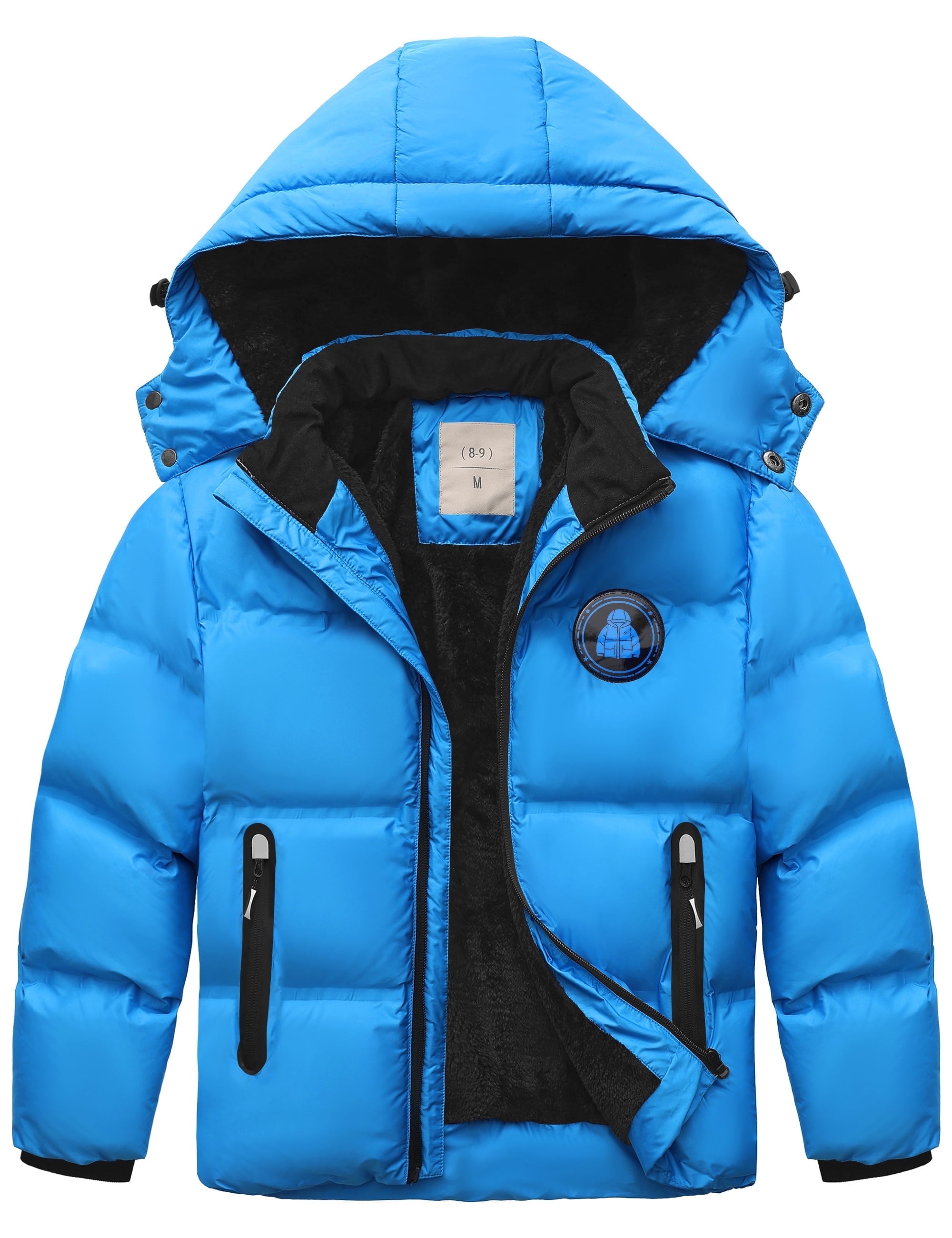 Lavenicole Ski Coat Lightblue Puffer Winter Jacket Thick Fleece Lined ...