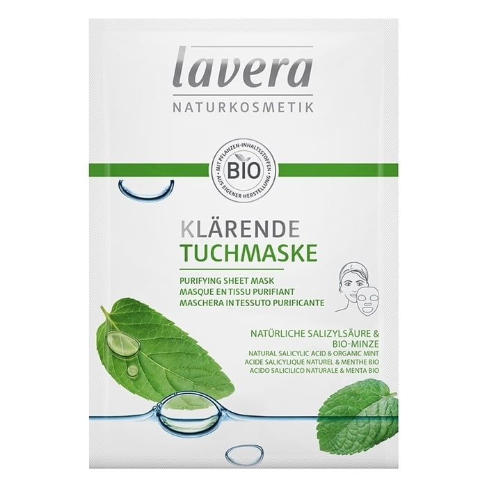 Lavera Sheet Mask - Purifying (With Natural Salicylic Acid & Organic ...