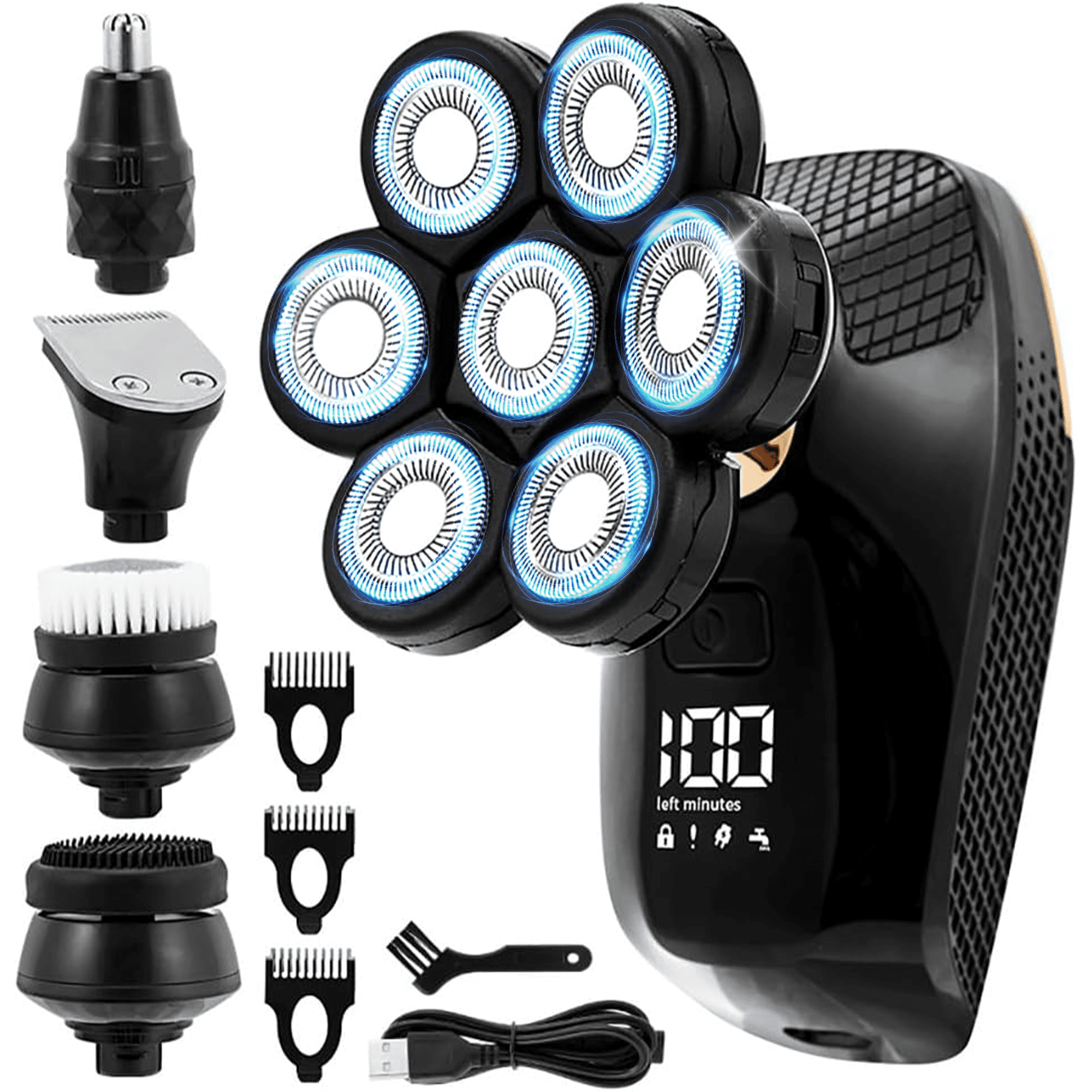 Head Shavers for Bald Men, LAVERNER 5-in-1 Electric Razor - IPX7 ...
