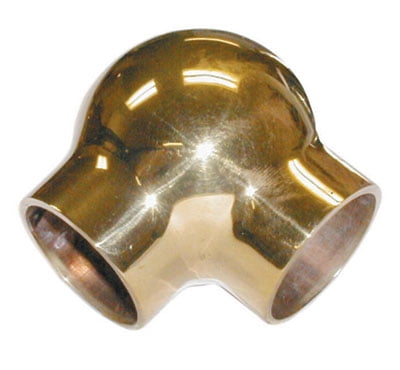 Lavi 2" Polished Brass Ball Elbow 90 degree - Walmart.com