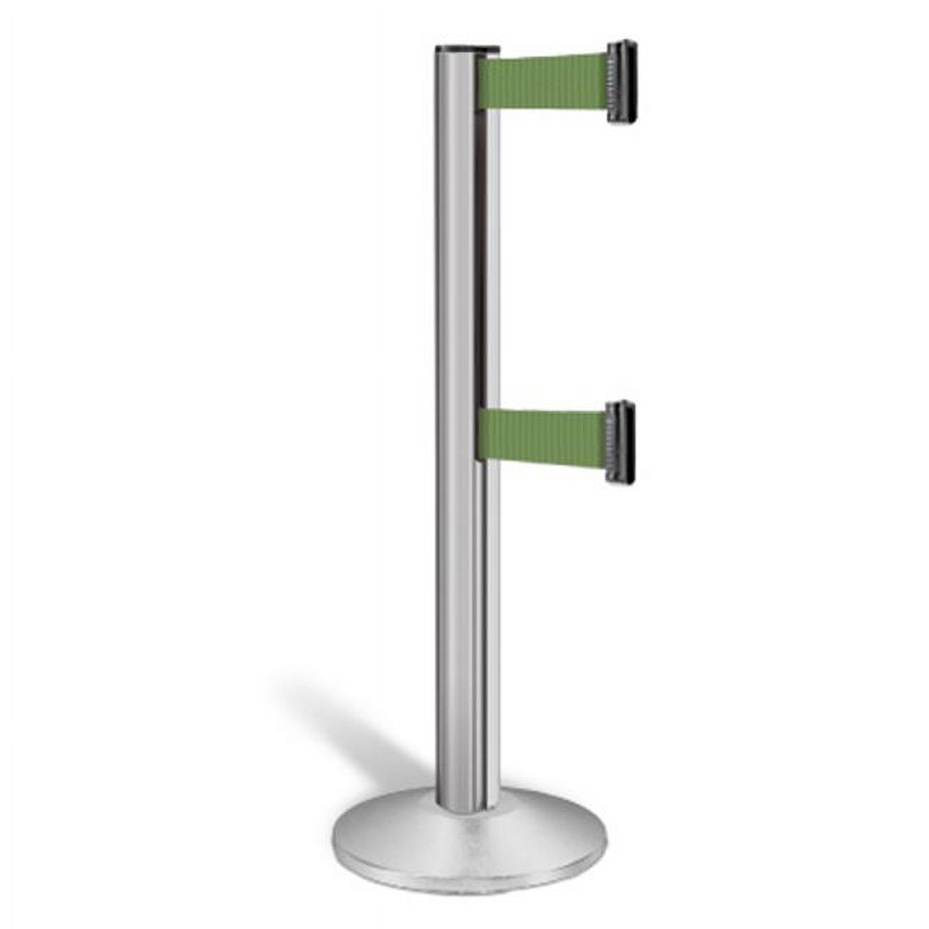 Lavi Industries 50-3100DL-SA-OG Double-Belted Crowd Control Post, 13 ft ...