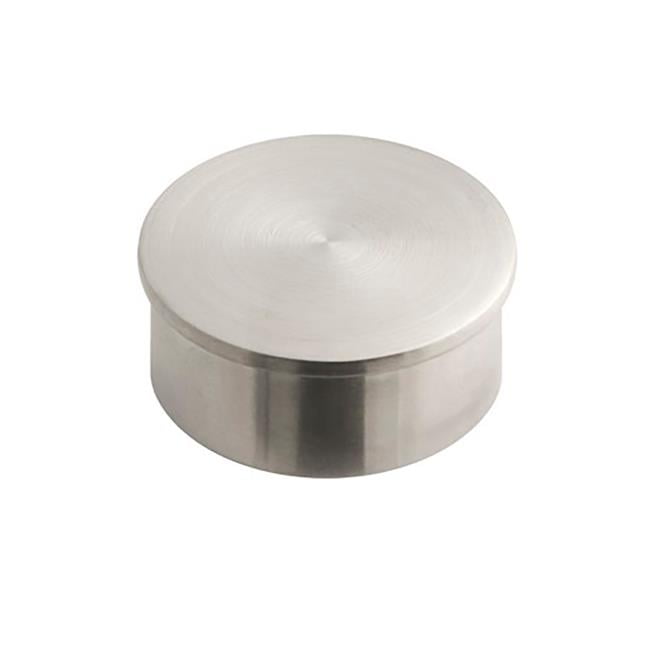 Lavi Industries End Cap Flush for 1.5"" Tubing Satin Stainless Steel ...