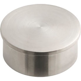 Lavi Industries End Cap Flush for 1.5"" Tubing Satin Stainless Steel ...