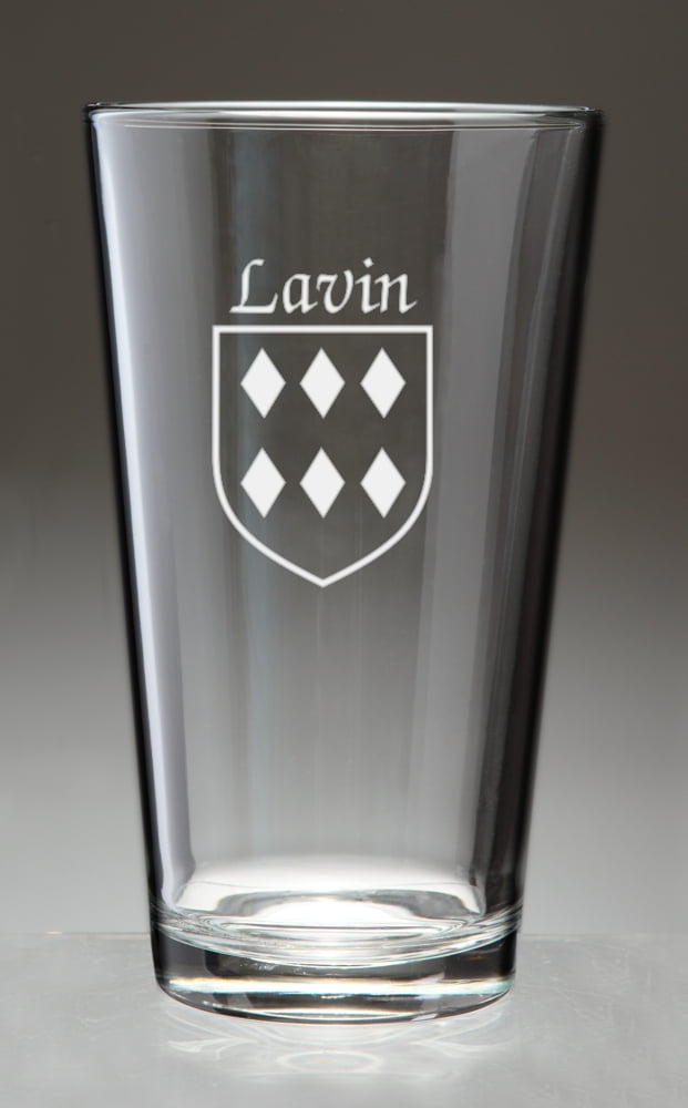 Lavin Coat of Arms Pint Glasses - Set of 4 (Sand Etched) - Walmart.com