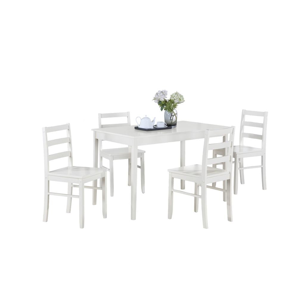 Lavinia 5-Piece White Dining Set - Walmart.com