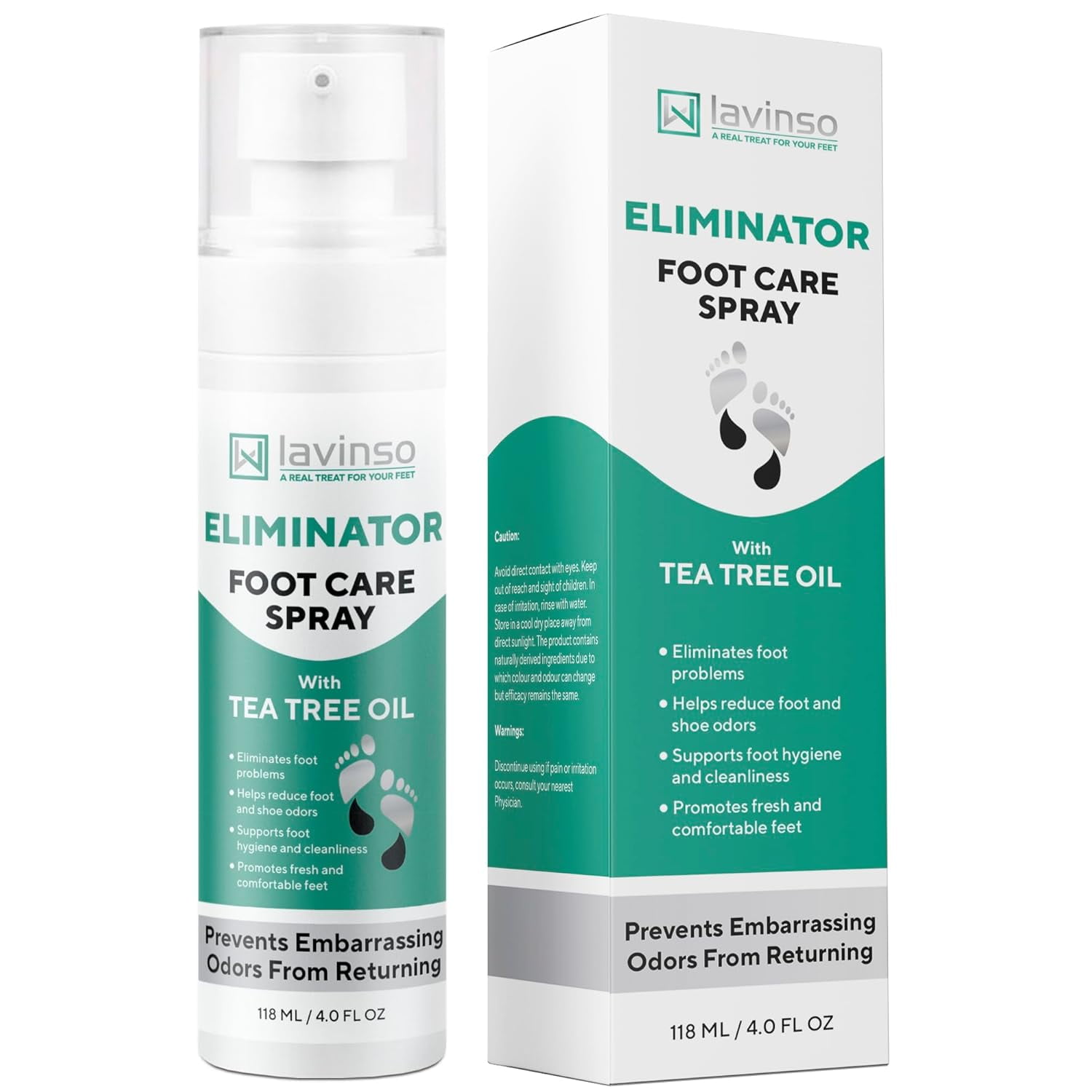 Lavinso Athlete’s Foot Care Spray with Tea Tree Oil – Shoe Deodorizer ...