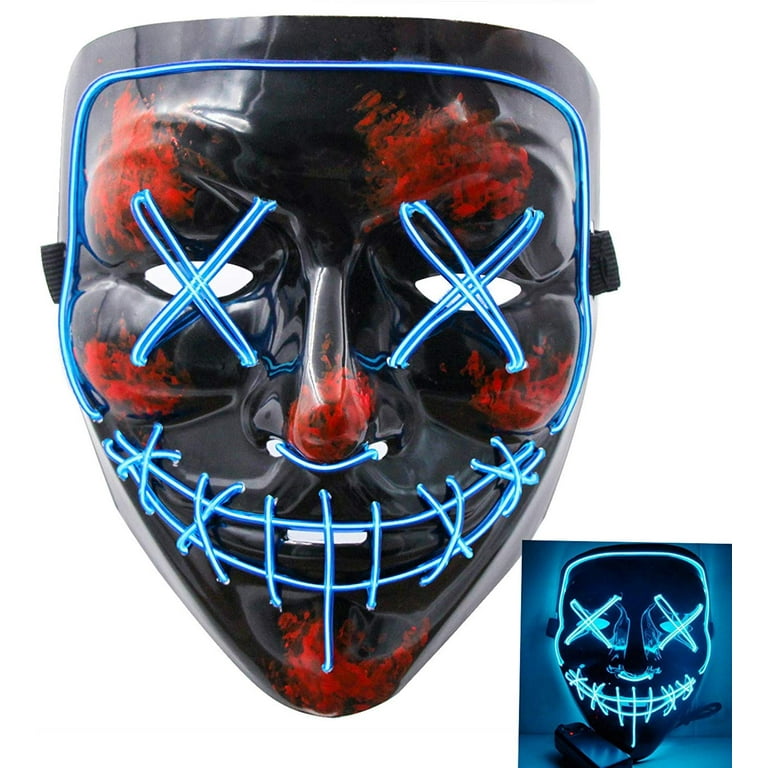 The Purge Mask Halloween Run Purge Mask Scary LED Horror Costume