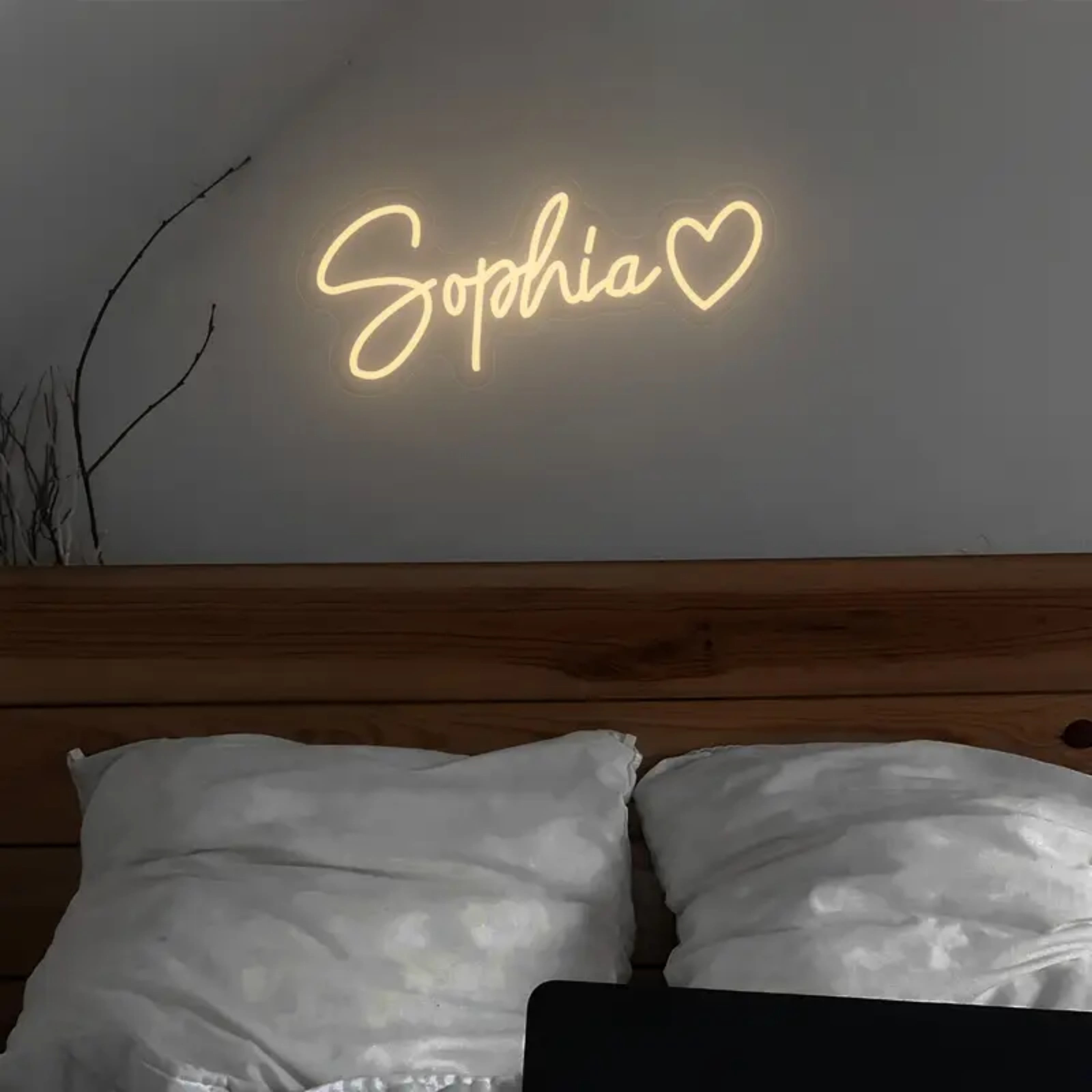 UPONRAY Single-line Custom Neon Signs with Heart, Customizable USB ...