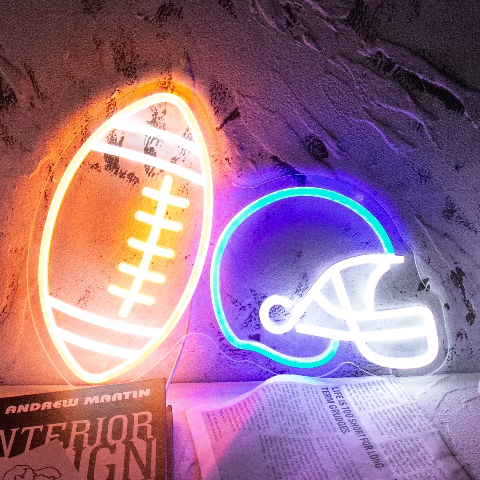Lavish Cover Football Helmet Neon Sign Football Neon light for Boys ...
