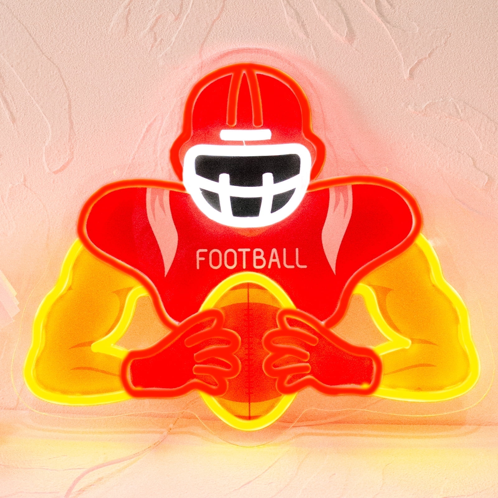 Lavish Cover Football Player Neon Sign Football Neon Light for Wall ...