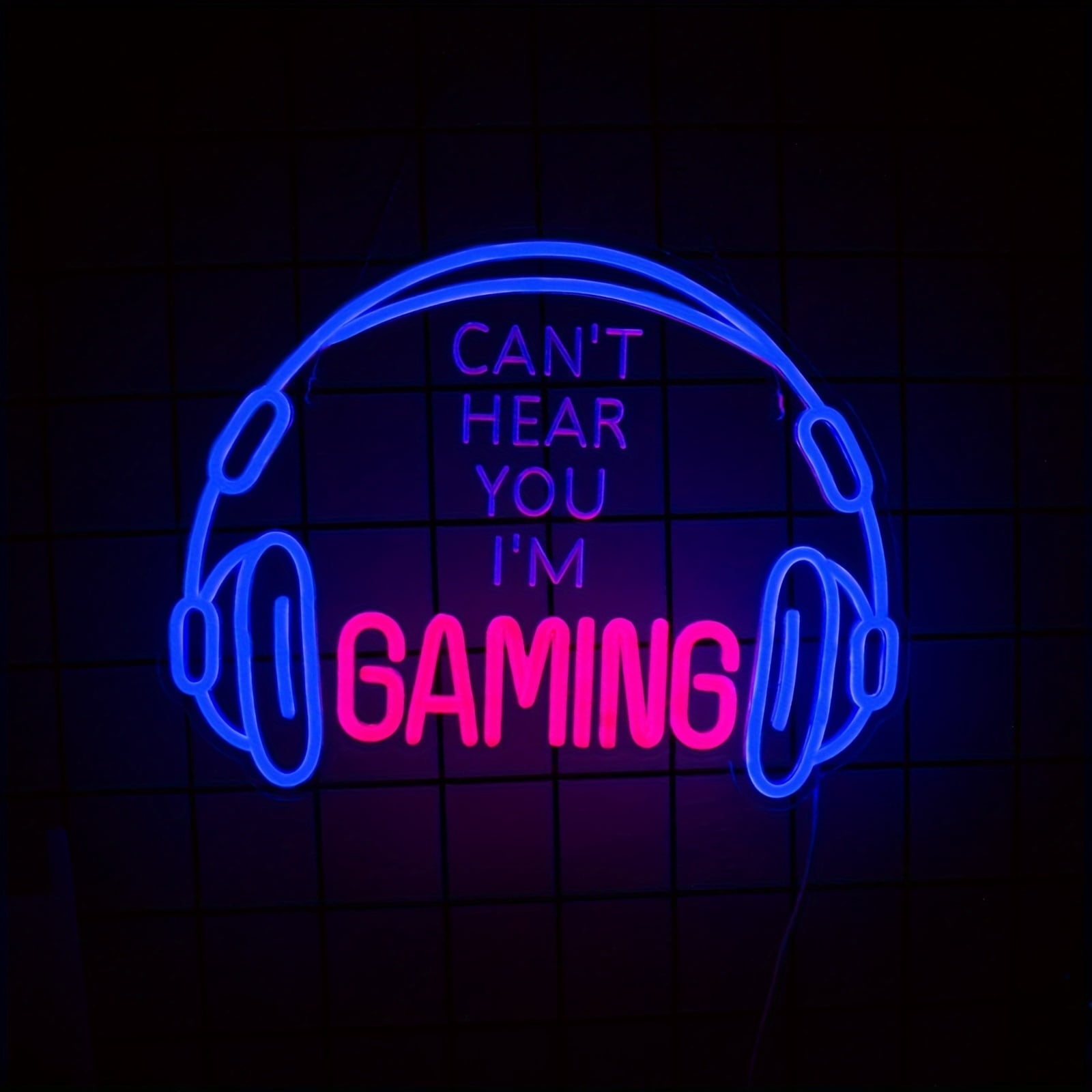 Lavish Cover Gaming Neon Sign, Dimmable Colored LED Headset Gamer Neon ...