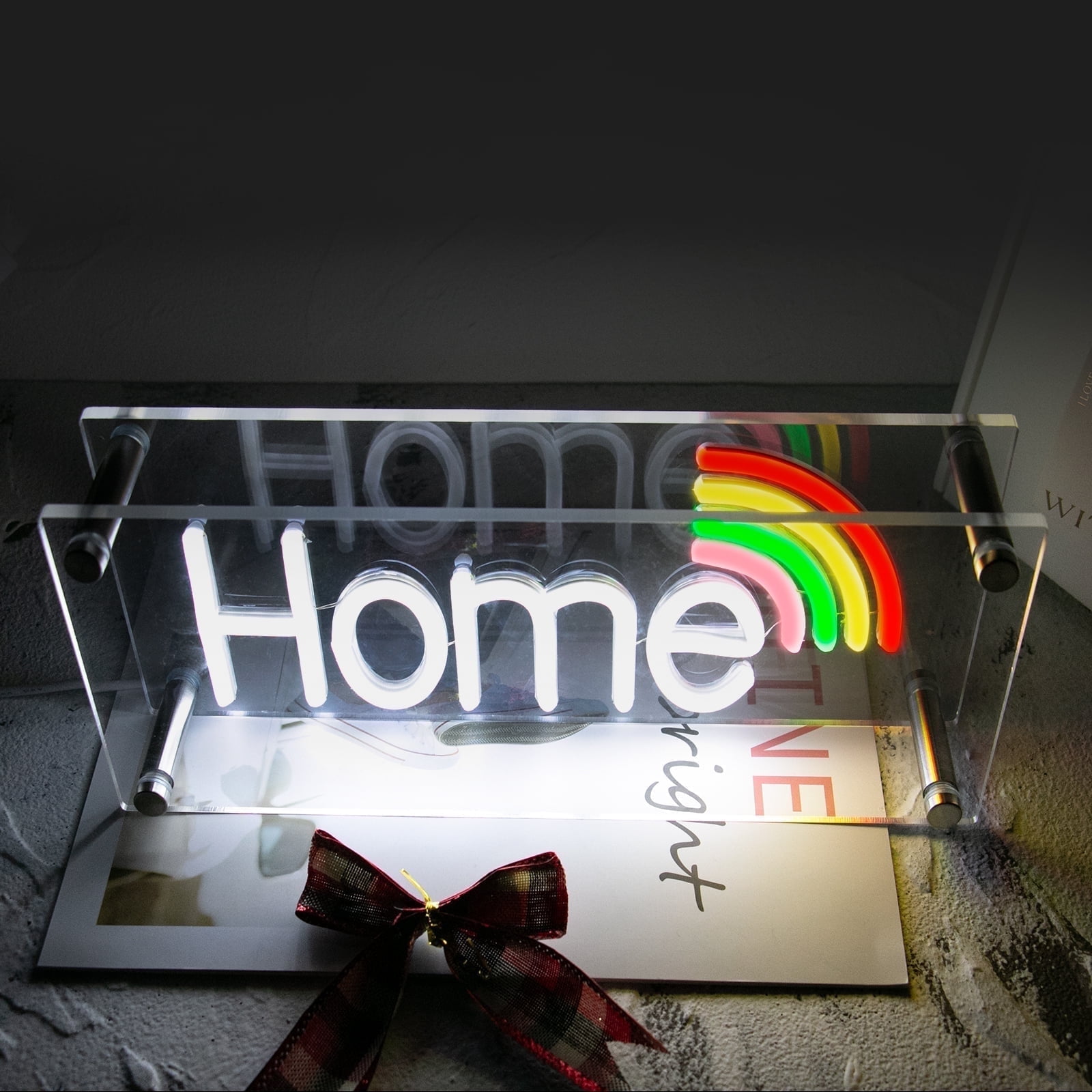 Y YUNHSOM Home Neon Sign for Table Decor USB Led Sign Dimmable Neon ...