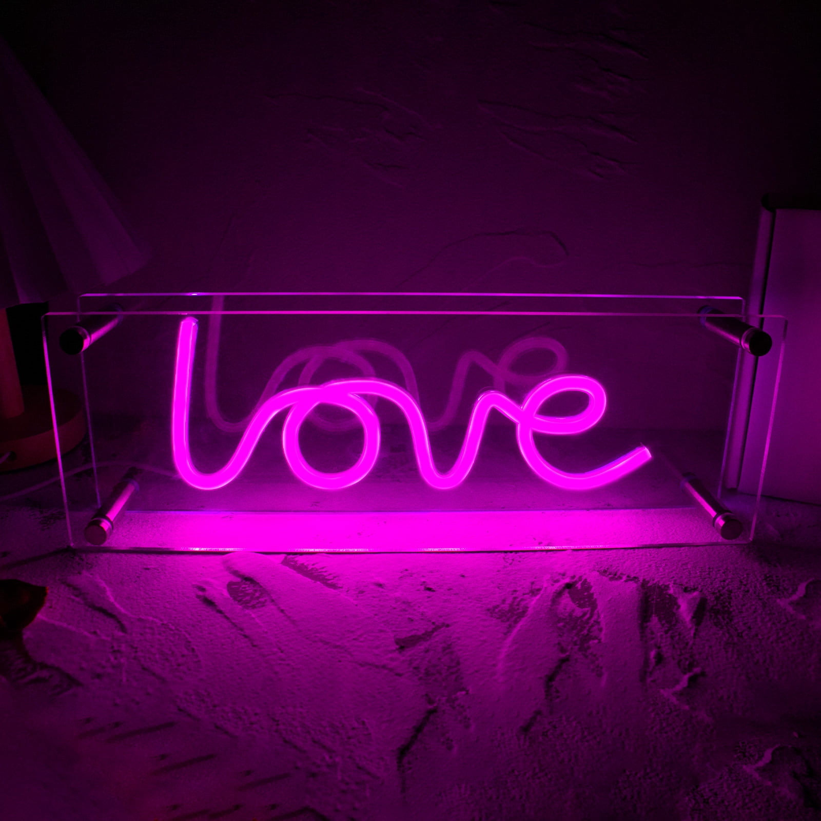 Lavish Cover Love Neon Sign Pink Love LED Neon Light Sign for ...