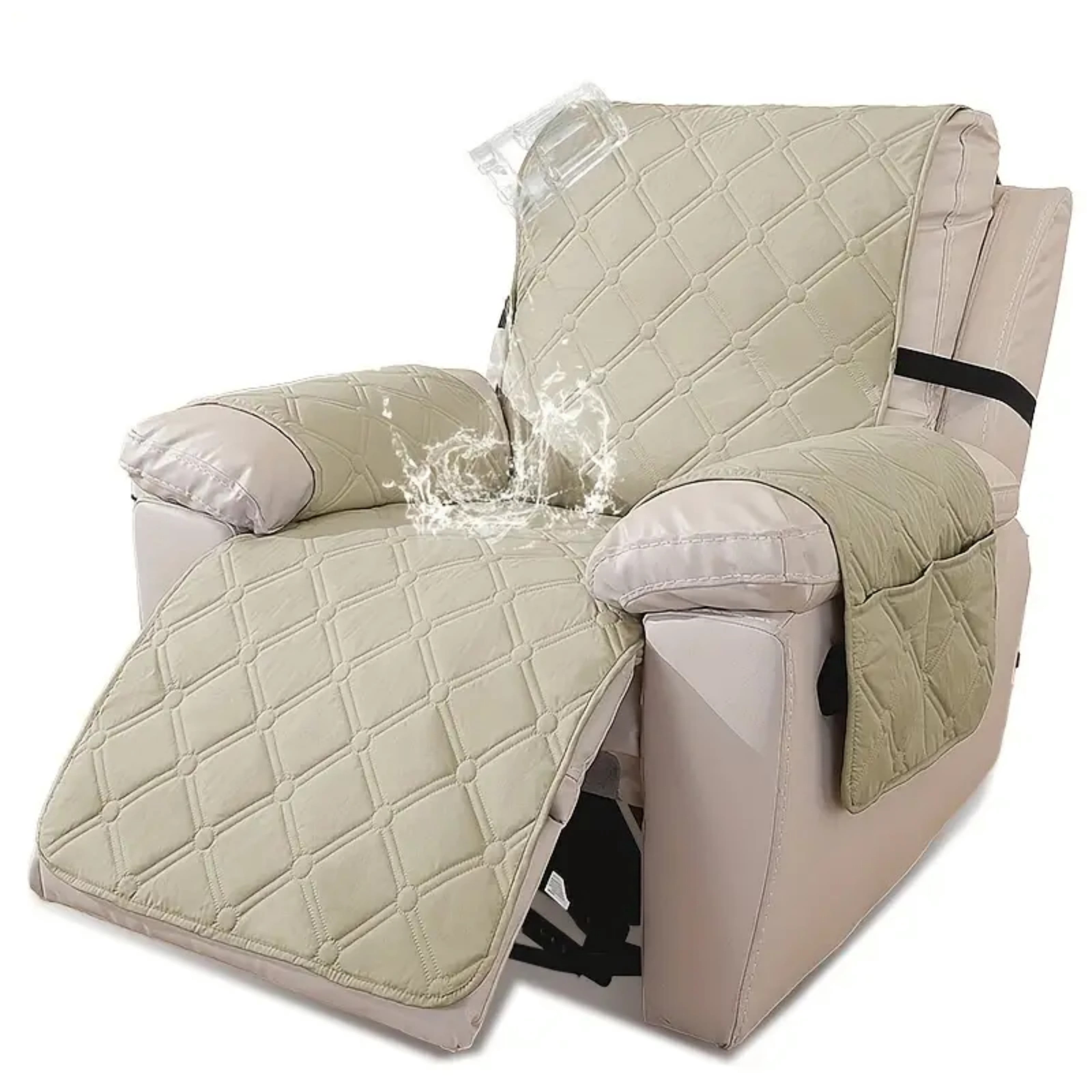 Lavish Cover Luxe Waterproof & Non-Slip Recliner Chair Cover, Washable ...