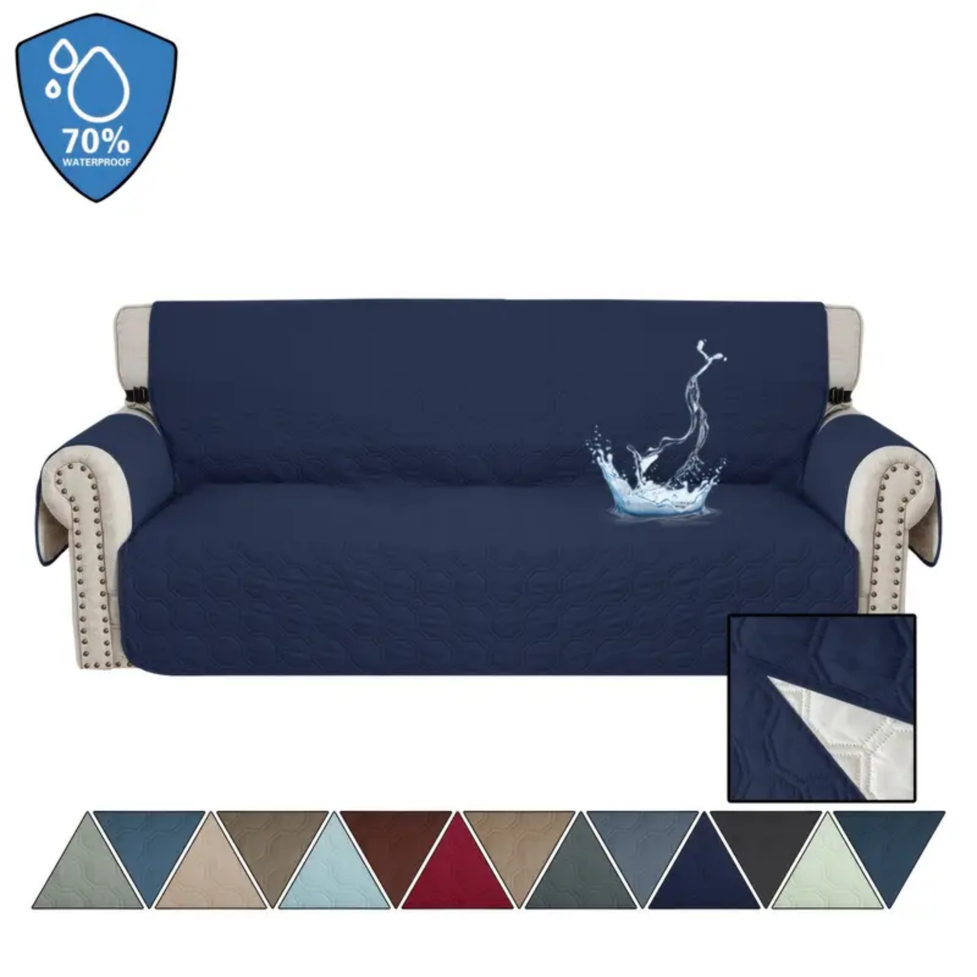 Lavish Cover Luxe Waterproof & Non-Slip Sofa Cover, Washable Funiture ...