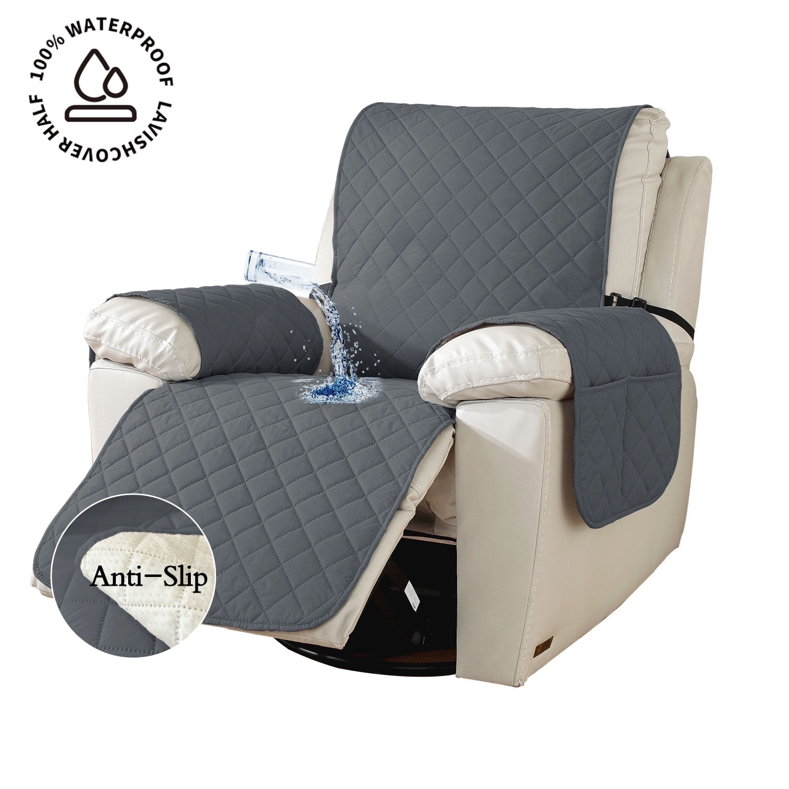 Lavish Cover Recliner Chair Covers with Nonslip Waterproof Layer ...