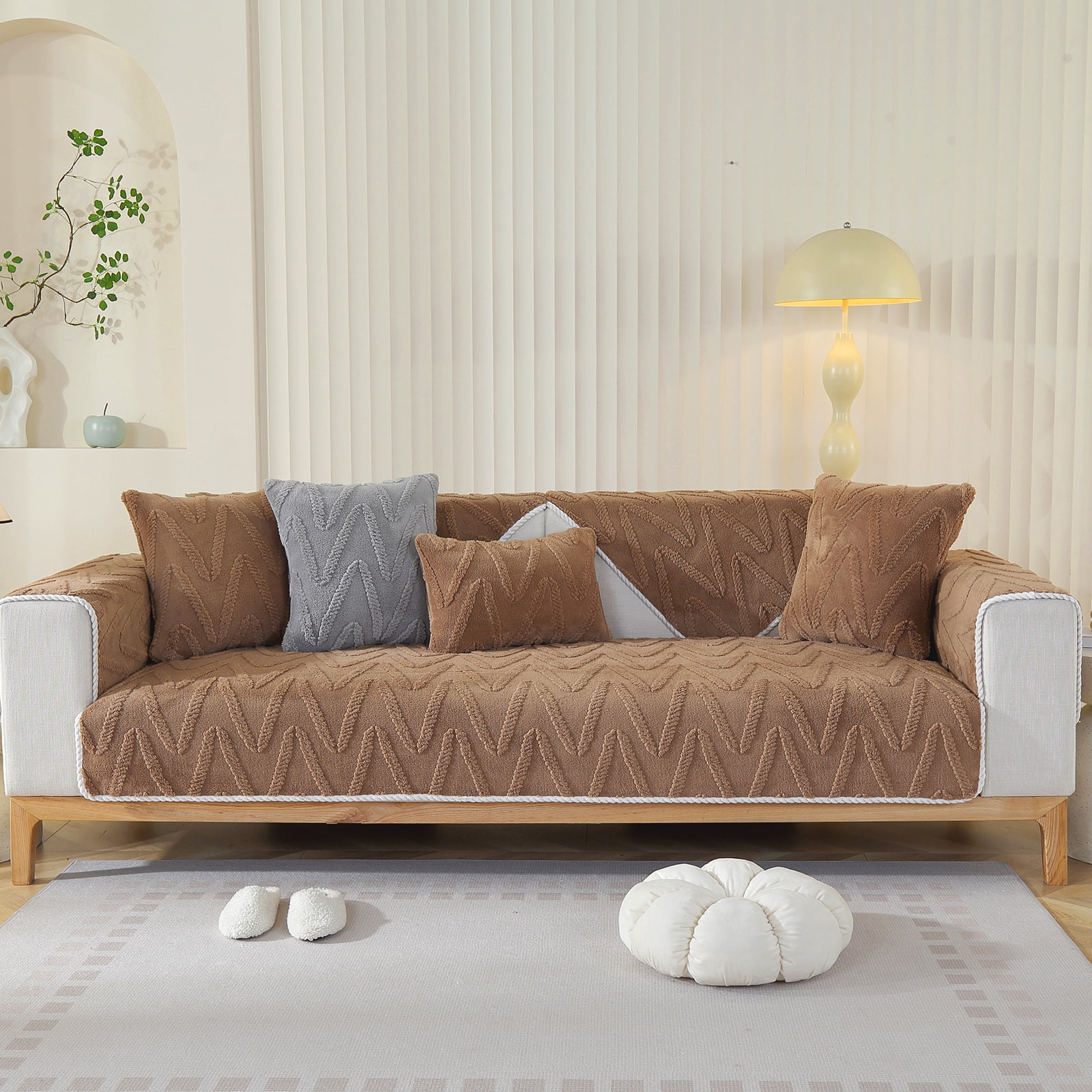 Lavish Cover Strech Sofa Cover, 1 Piece Non-Slip Couch Slipcovers ...