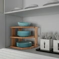 Lavish Home 3-Tier Bamboo Corner Shelf Space Saving Rack - Walmart.com