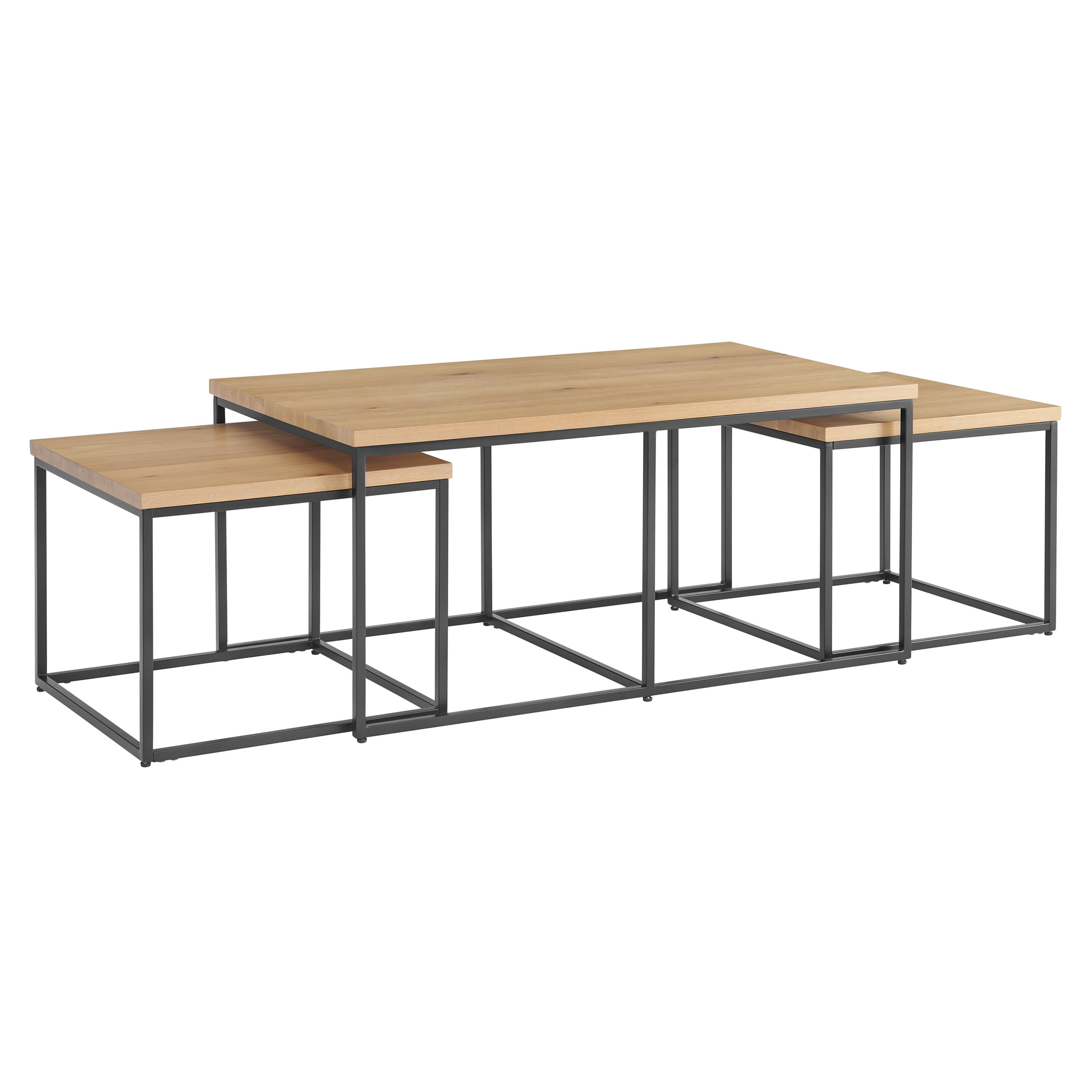 Free Shipping! Lavish Home Modern Nesting Coffee Table Set with 2 Side ...