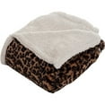 Lavish Home Fleece Blanket - Leopard Print - Cozy Sherpa Reversible Design - Walmart.com