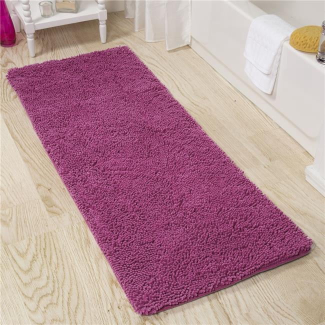 Lavish Home 67-19-P 2 by 5 ft. Memory Foam Shag Bath Mat, Pink ...