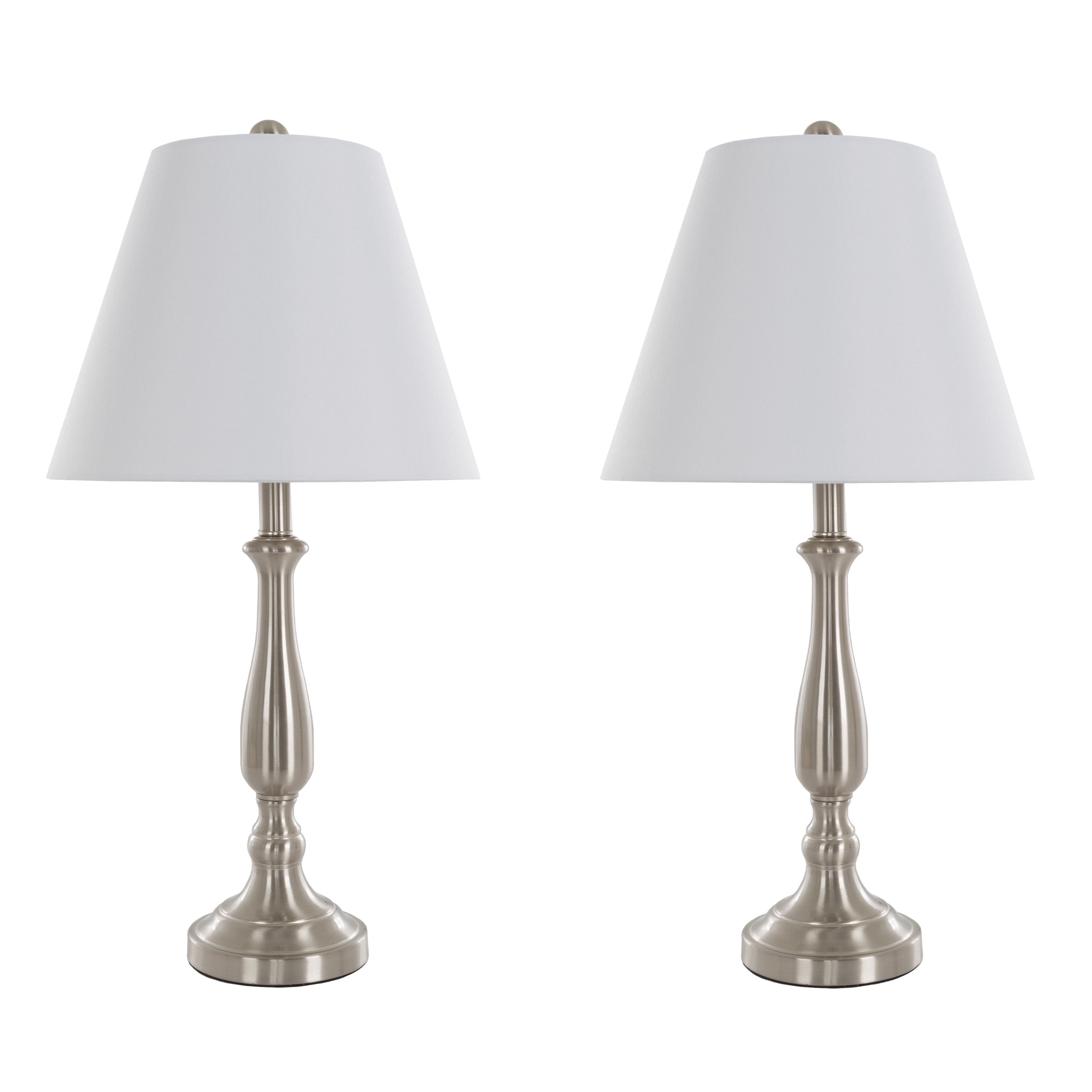 Brushed Steel Table Lamps - Set of 2 - Walmart.com