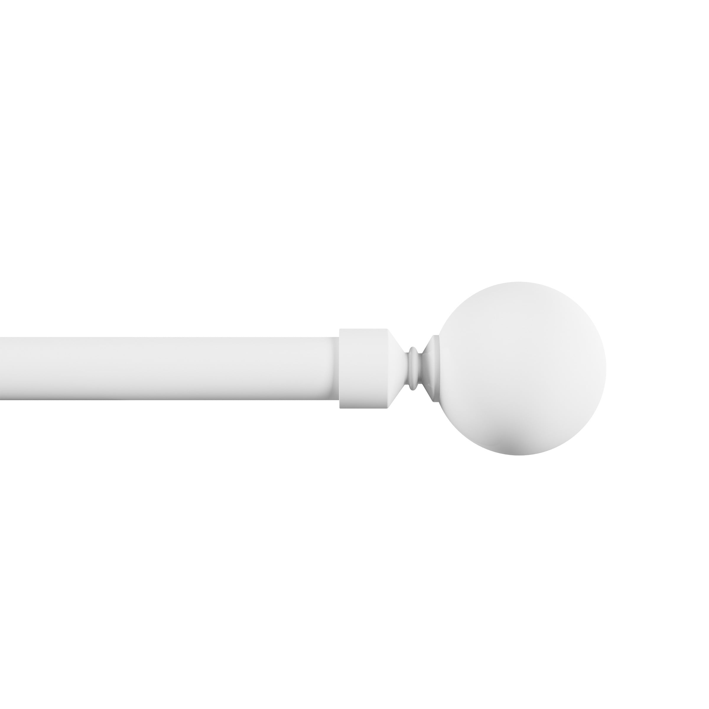 Lavish Home Curtain Rod - Ball Finials, 48-84" Window (White) - Walmart.com