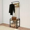 Lavish Home Entryway Bench with Coat Rack - Farmhouse Style - Walmart.com