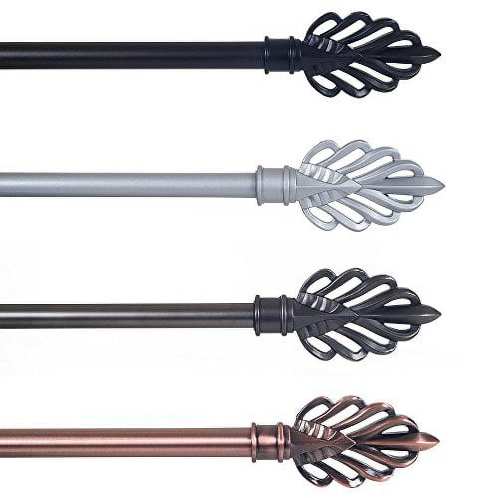Lavish Home Leaf Curtain Rod 62"-144", 3/4 inch - Copper - Walmart.com