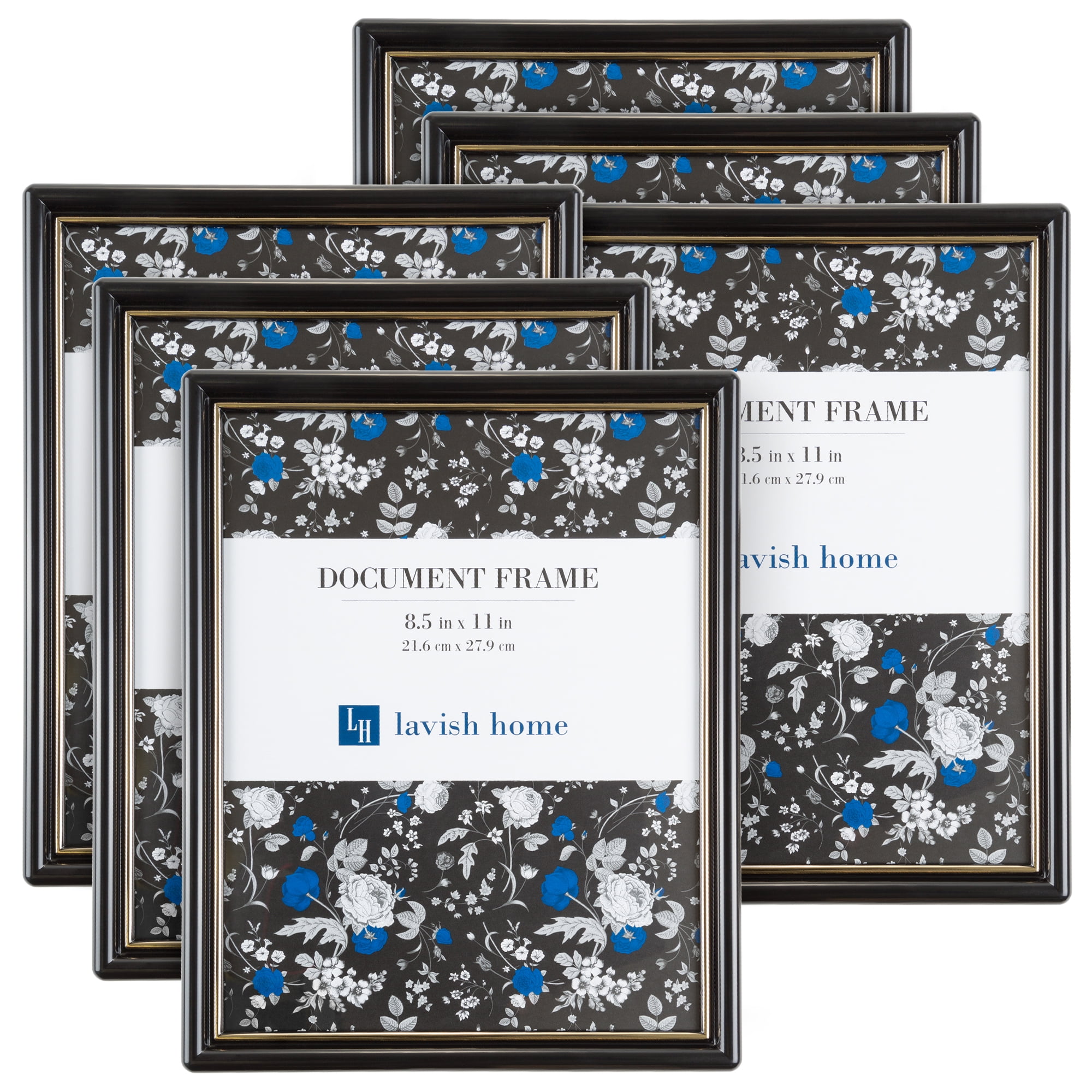 Lavish Home Picture Frame Set, Document Frame Pack for Picture Gallery ...