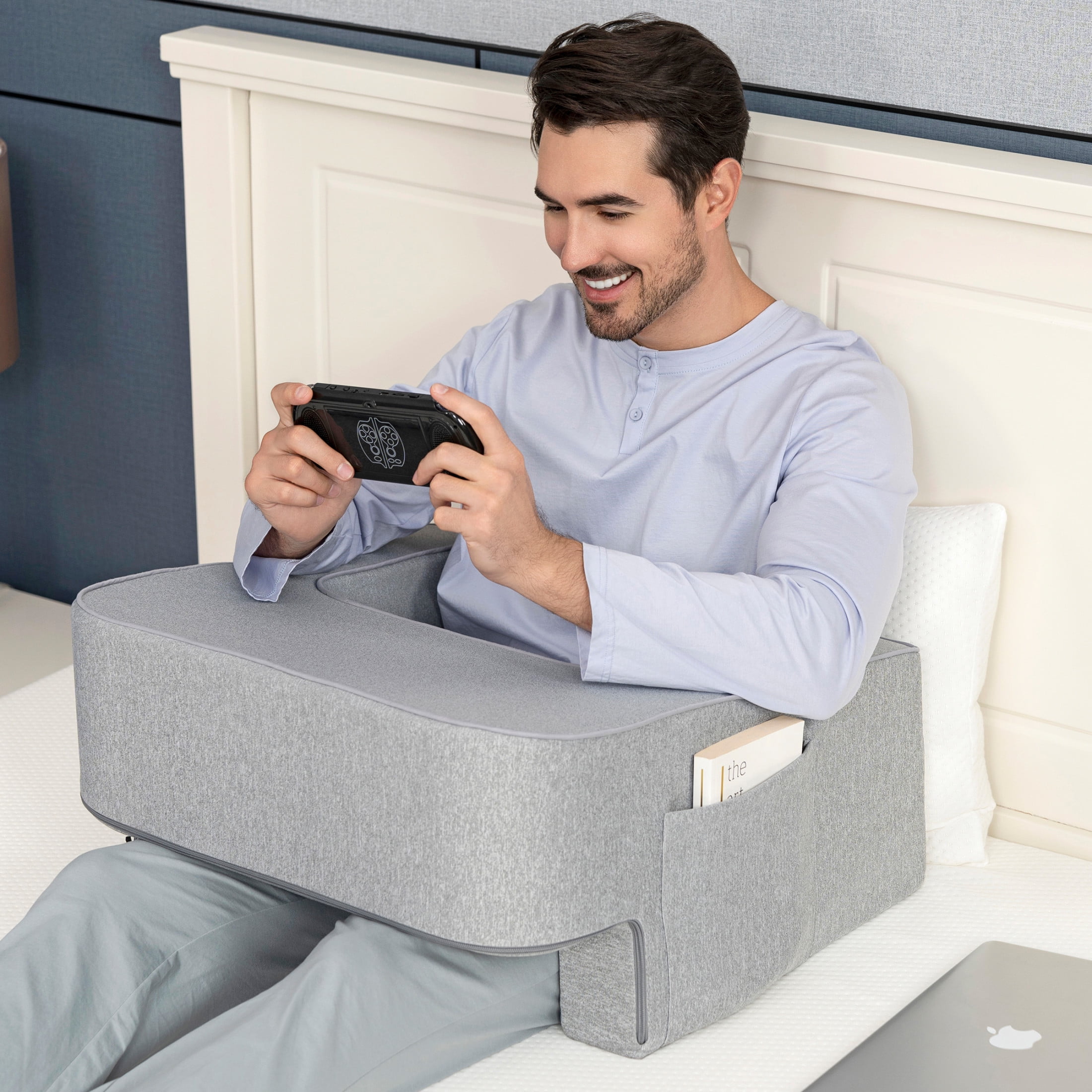 Lavish Home Reading Pillow for Gaming - Lap Desk Pillow with Arm Rests ...
