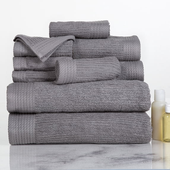Free Shipping! Lavish Home Ribbed Egyptian Cotton 10 Piece Towel Set ...