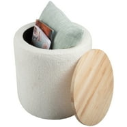 Mainstays Boucle Cloud Storage Ottoman, Cream - Walmart.com