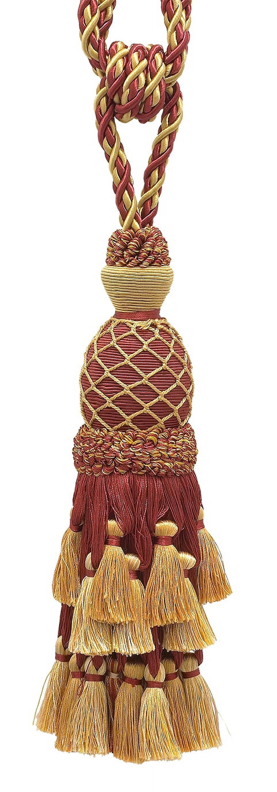 DECOPRO Lavish Large Curtain Tassel Tieback, Hand Crafted - Luxurious ...