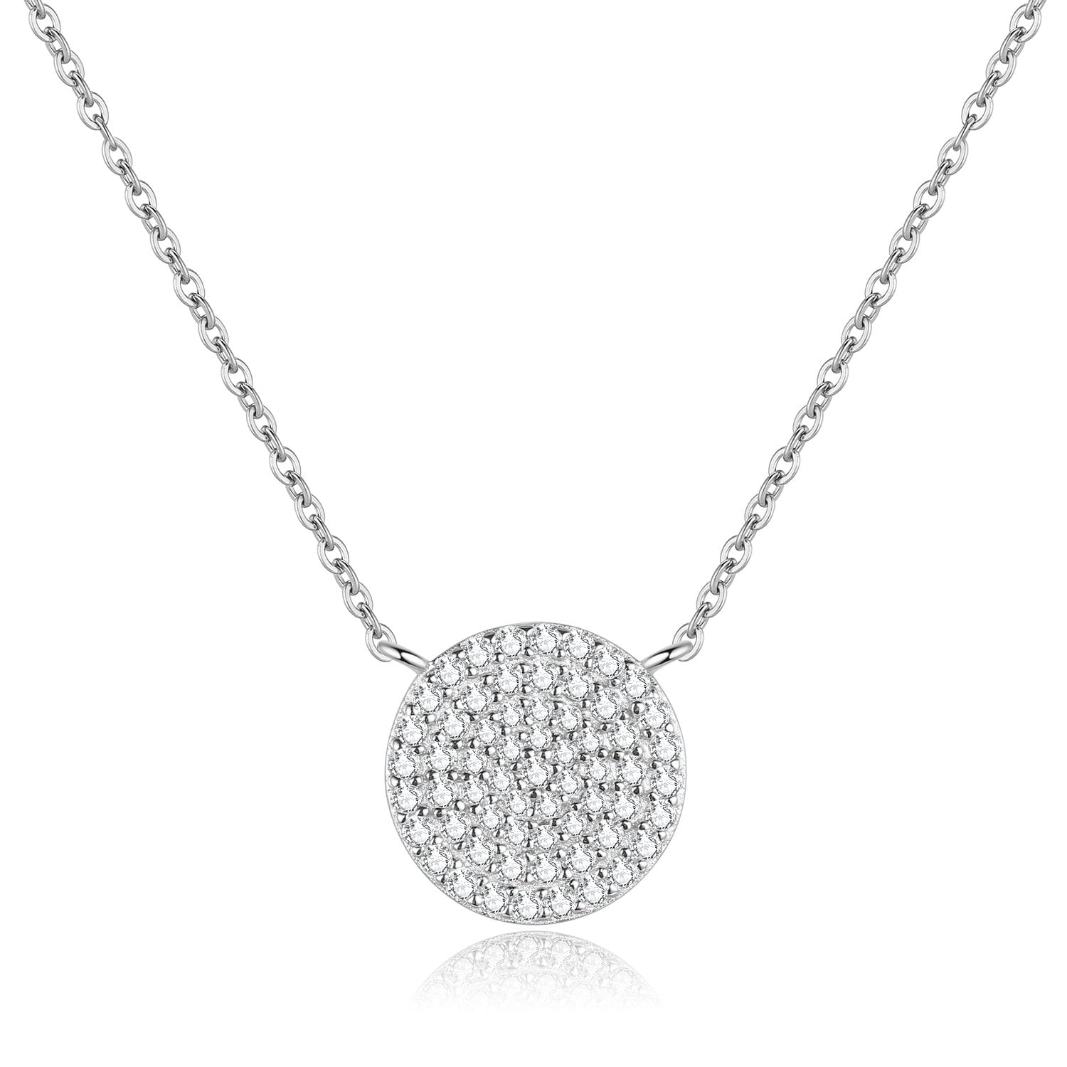 Lavishe Fine Jewelry: Rhodium Plated 925 Sterling Silver CZ Chain ...