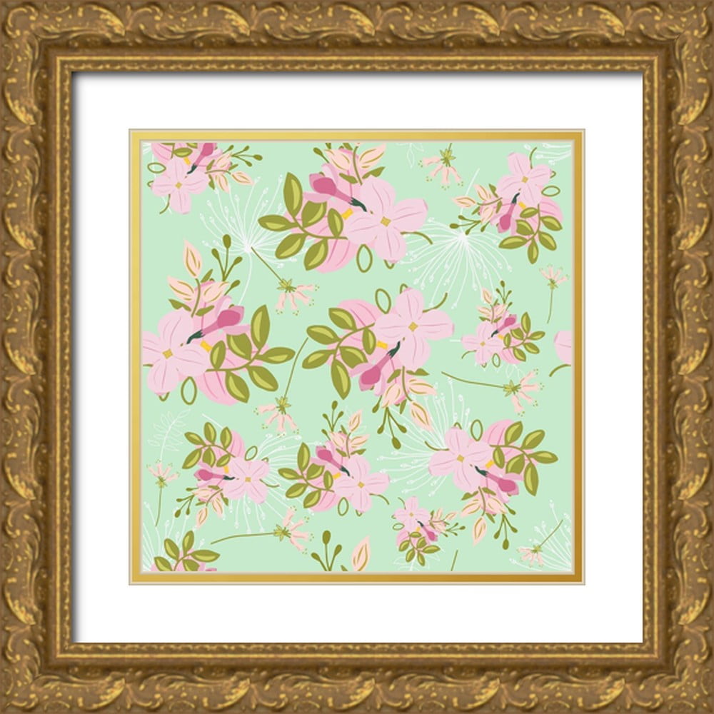 Lavoie, Tina 12x12 Gold Ornate Wood Framed with Double Matting Museum Art Print Titled - Pink ...