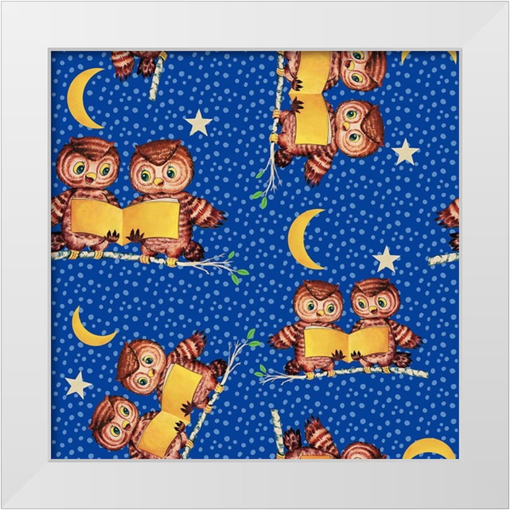 Lavoie, Tina 15x15 White Modern Wood Framed Museum Art Print Titled - Cute Baby Owls Starry ...