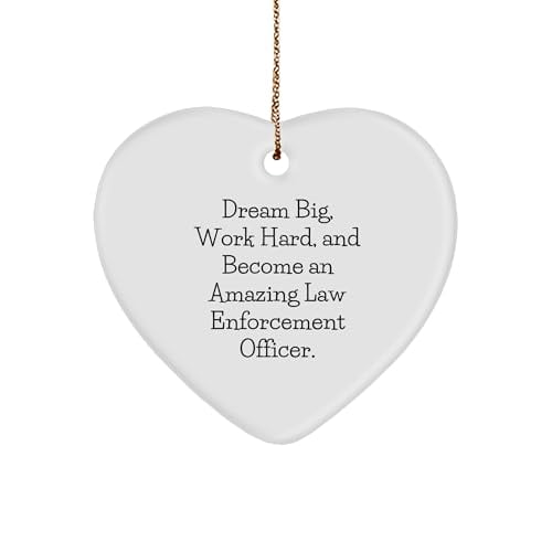 Law Enforcement Officer Heart Ornament Gift for Men or Women - Dream ...