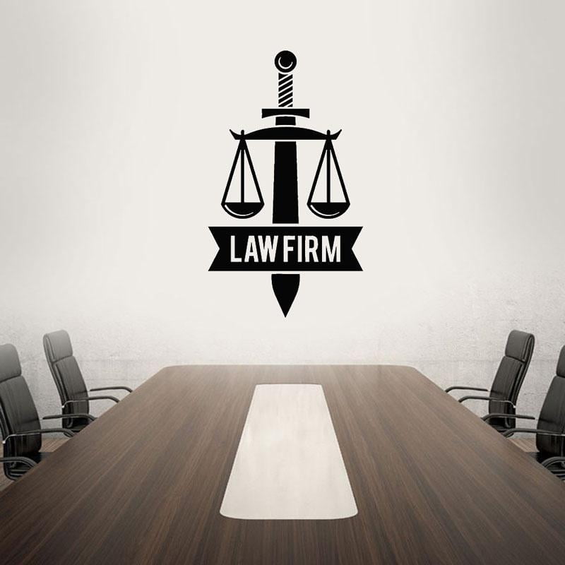 Law Firm Office Wall Sticker Justice Balance Scale Decal Office Wall ...